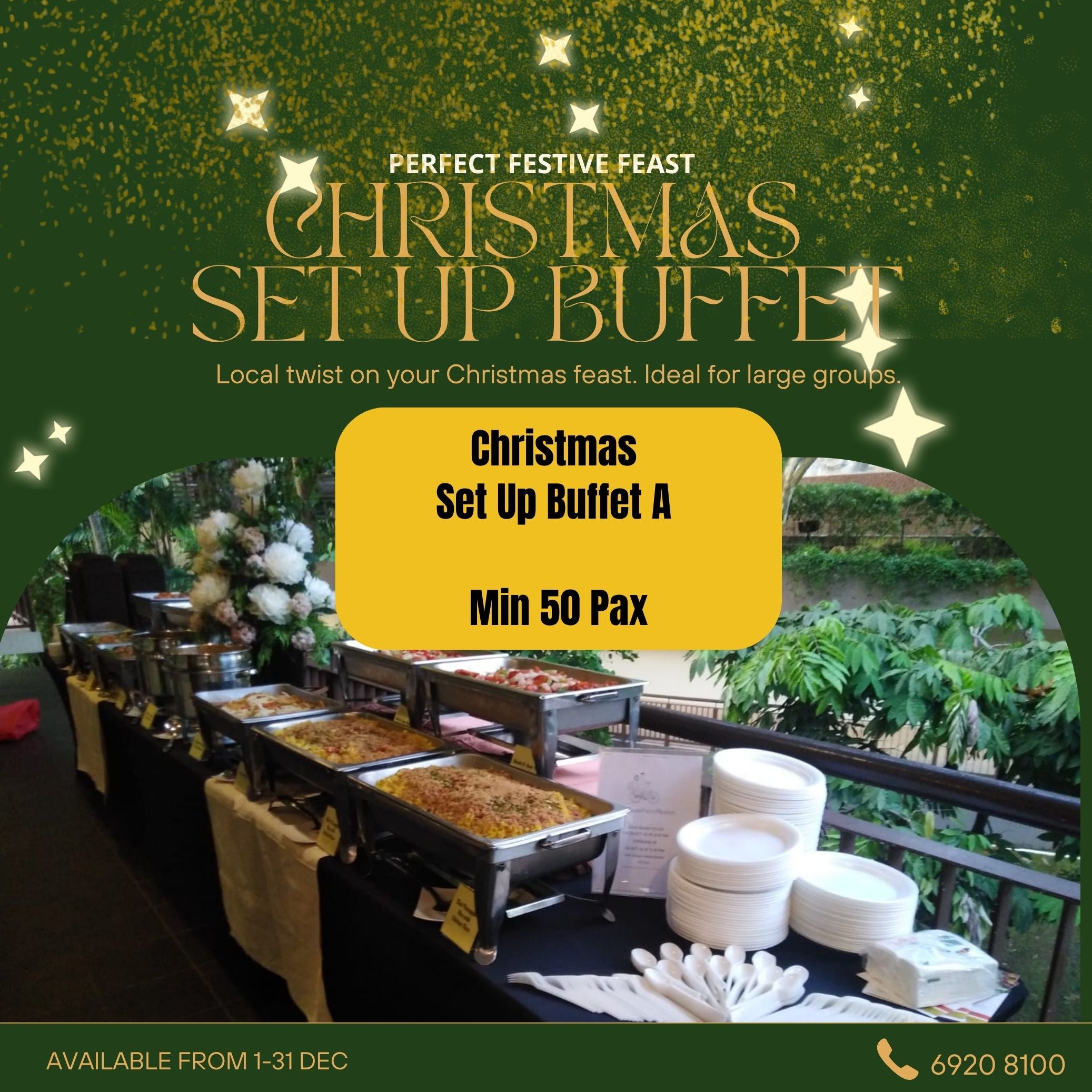Christmas Catering Set Up Buffet A (50 Pax) | Premium Fresh Ingredients ...